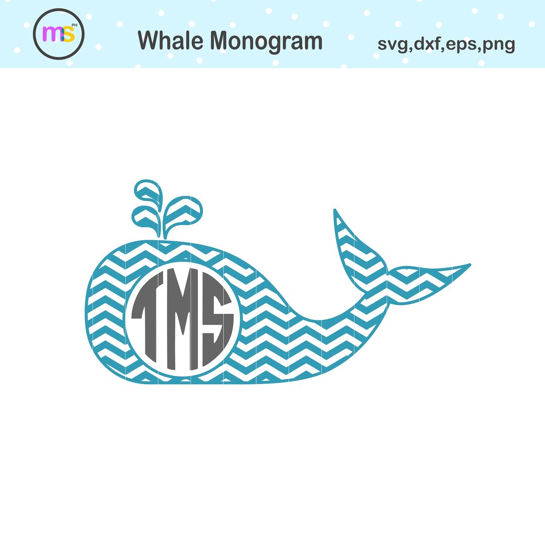 Whale Monogram Svg Blue Whale Svg Whale Svg Whale Chevron - Etsy Portugal