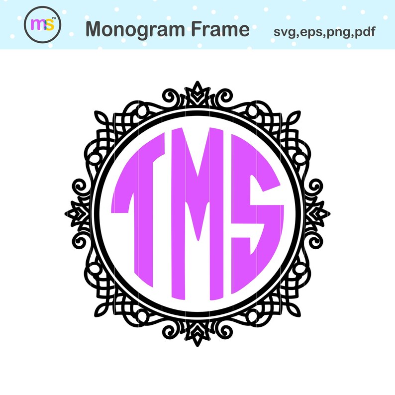 Monogram Svg Monogram Frame Svg Monogram Clip Art Monogram | Etsy