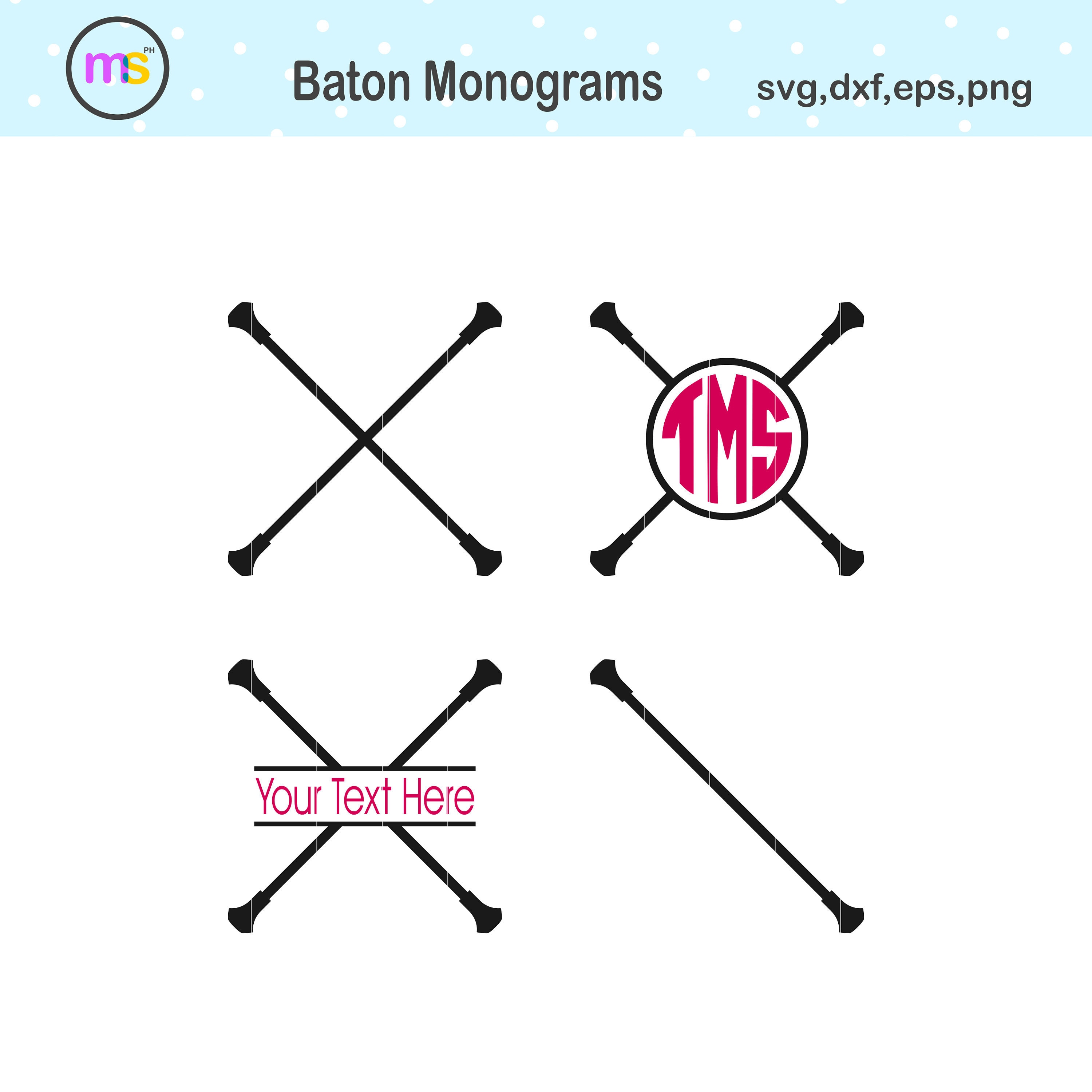 Twirling Batons Clipart