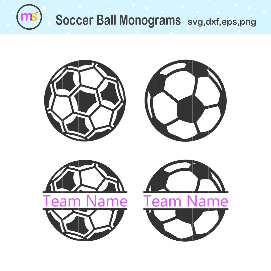 Soccer Ball Monogram Svg Soccer Ball Svg Football Monogram - Etsy México