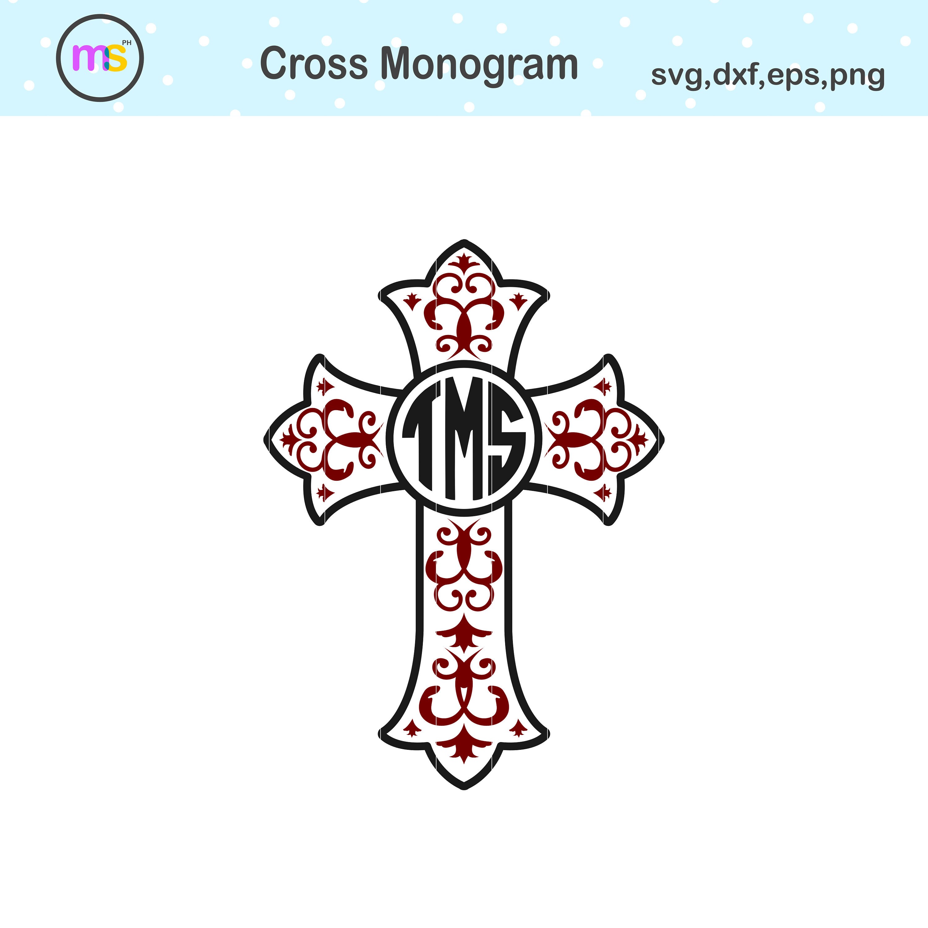 Cross Monogram Svg Cross Monogram Cross Svg Cross Monogram | Etsy