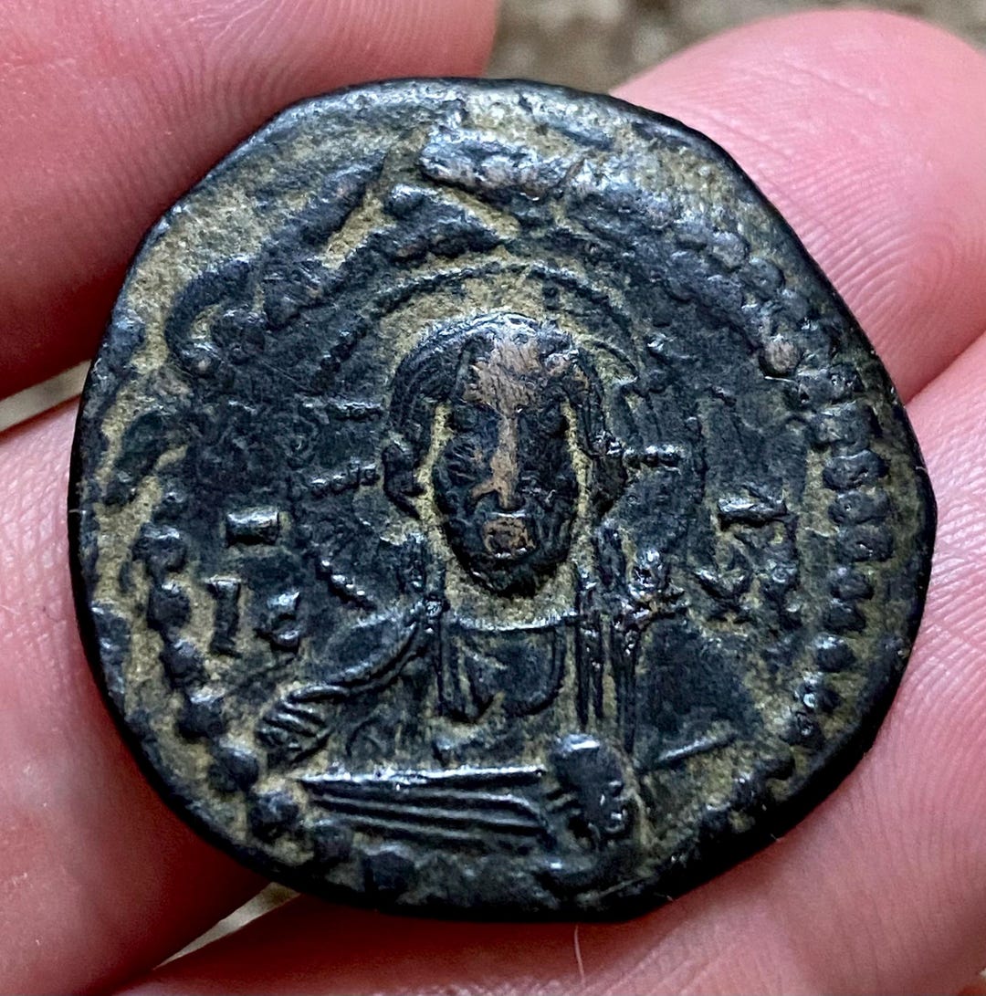 Byzantine Era Romanus IV Jesus Christ/virgin Mary Bronze Follis (AD ...