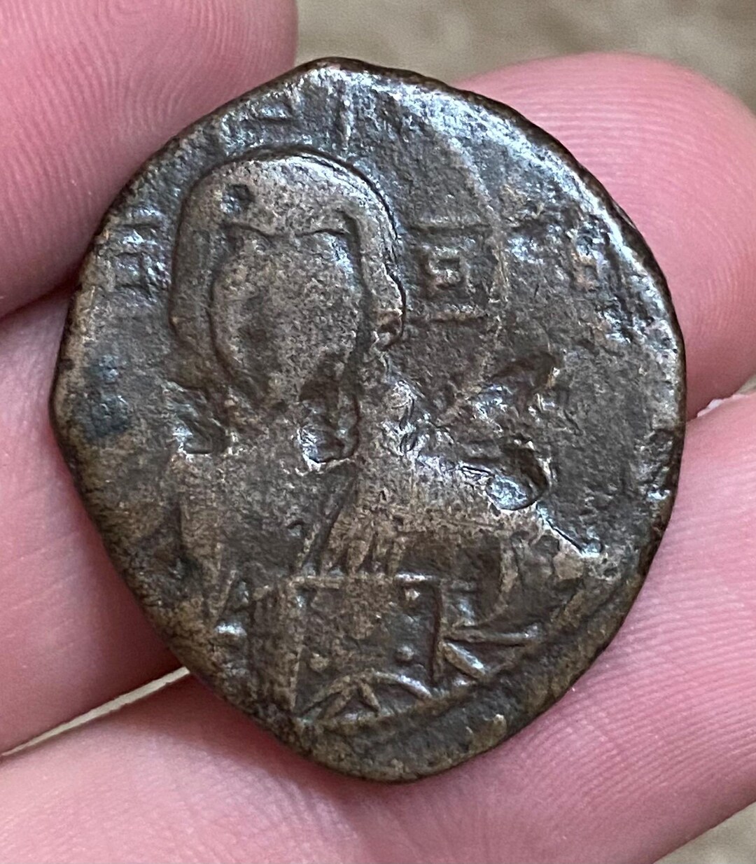 Jesus Christ Genuine Ancient Byzantine Bronze Follis - Christ Holding Gospels, (jesus King of ...