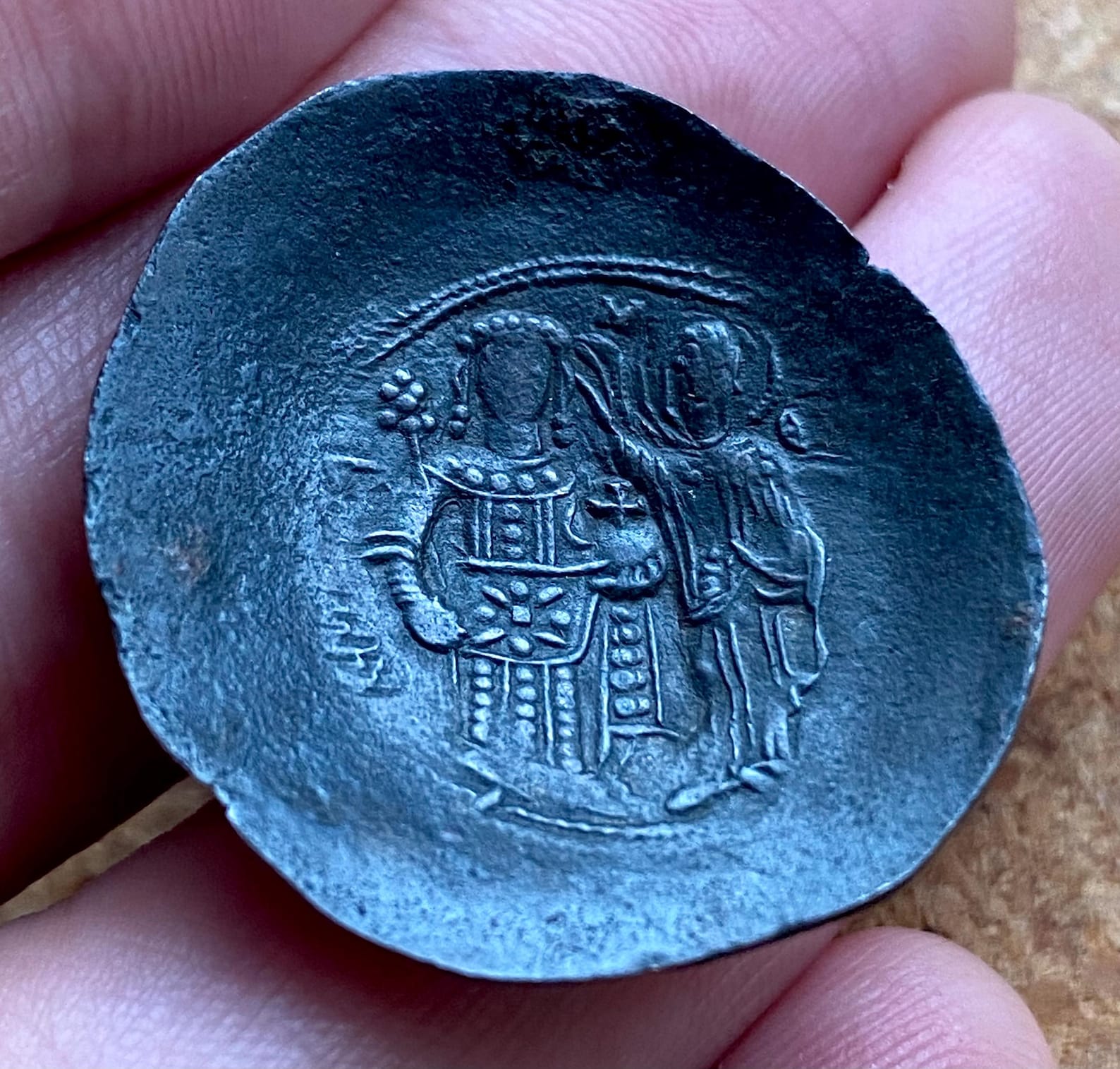 Byzantine Manuel I Comnenus AD 1167 Billon Trachy Ancient Crusader Coin ...