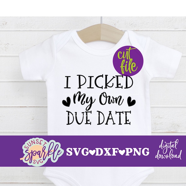 Baby Due Date Png - Etsy