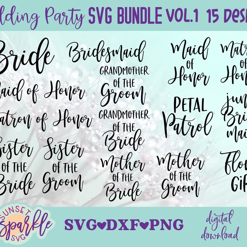 Wedding Party Svg - Etsy