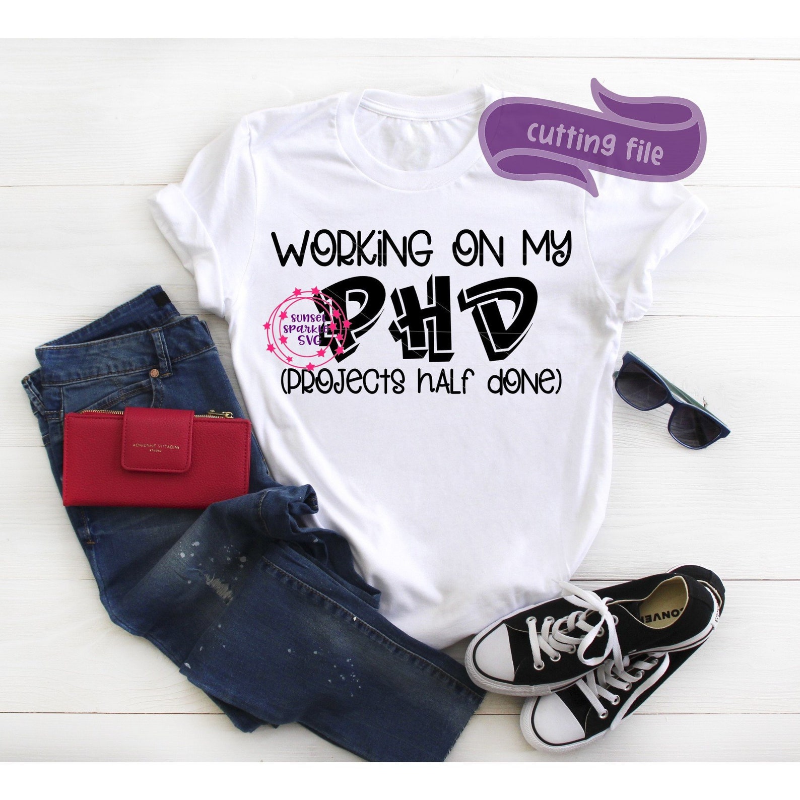 Craft SVG Projects Half Done Svg PHD Svg Dxf Png - Etsy