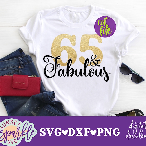 65th Birthday Svg - Etsy