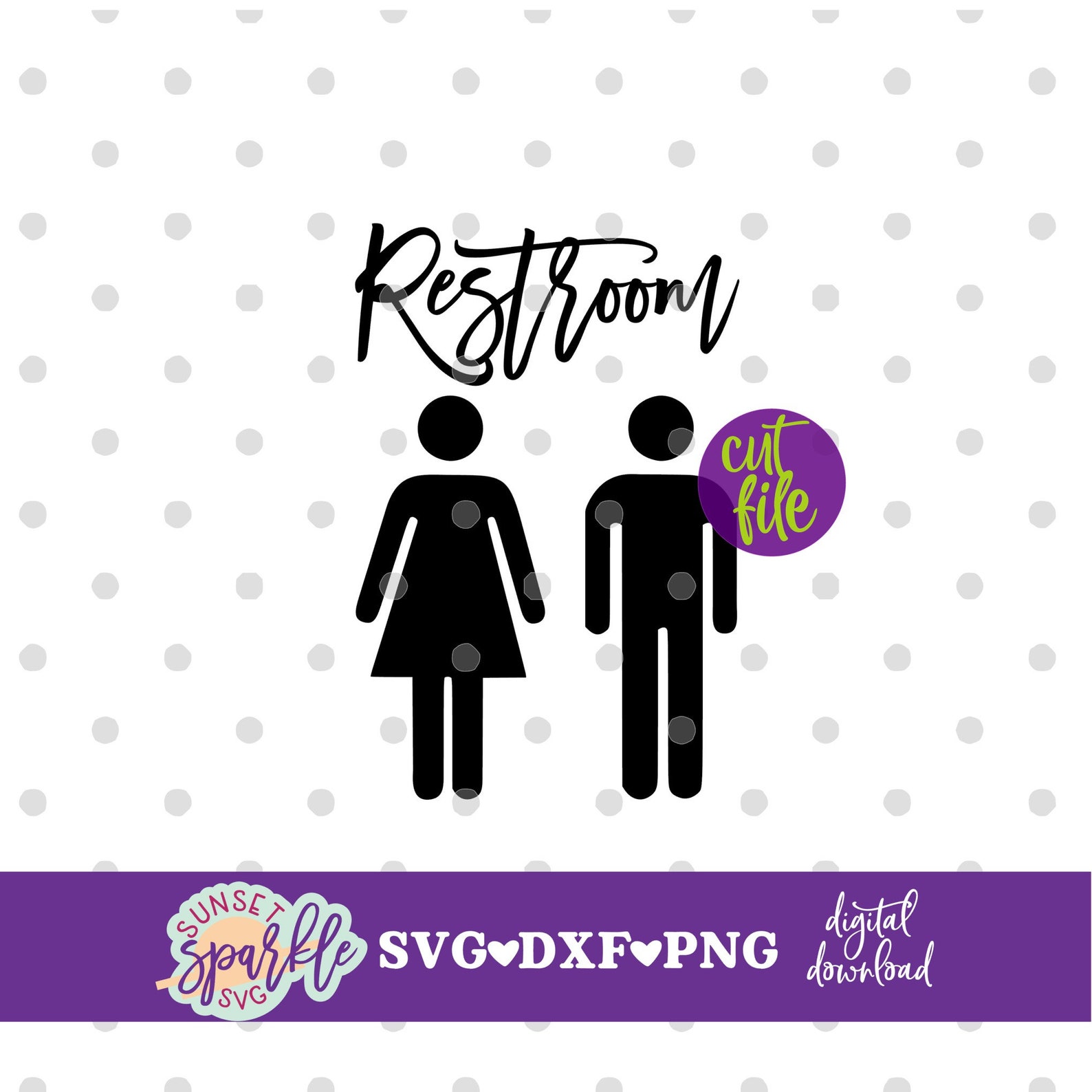 Restroom Svg File, Rest Room Svg, Dxf, Png File, Rest Room Svg for ...