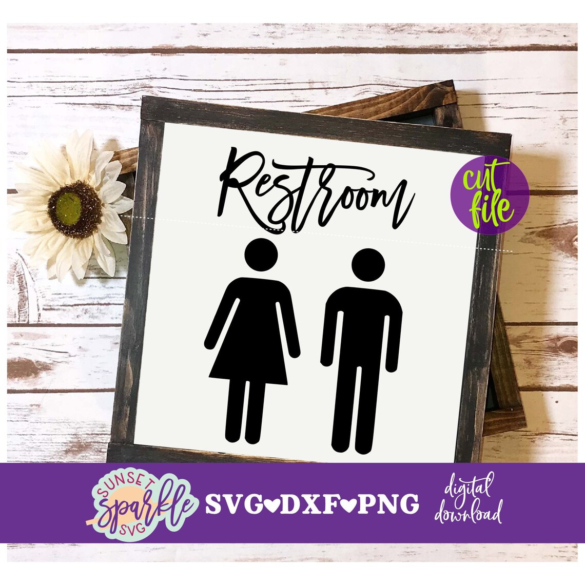 Restroom Svg File, Rest Room Svg, Dxf, Png File, Rest Room Svg for ...