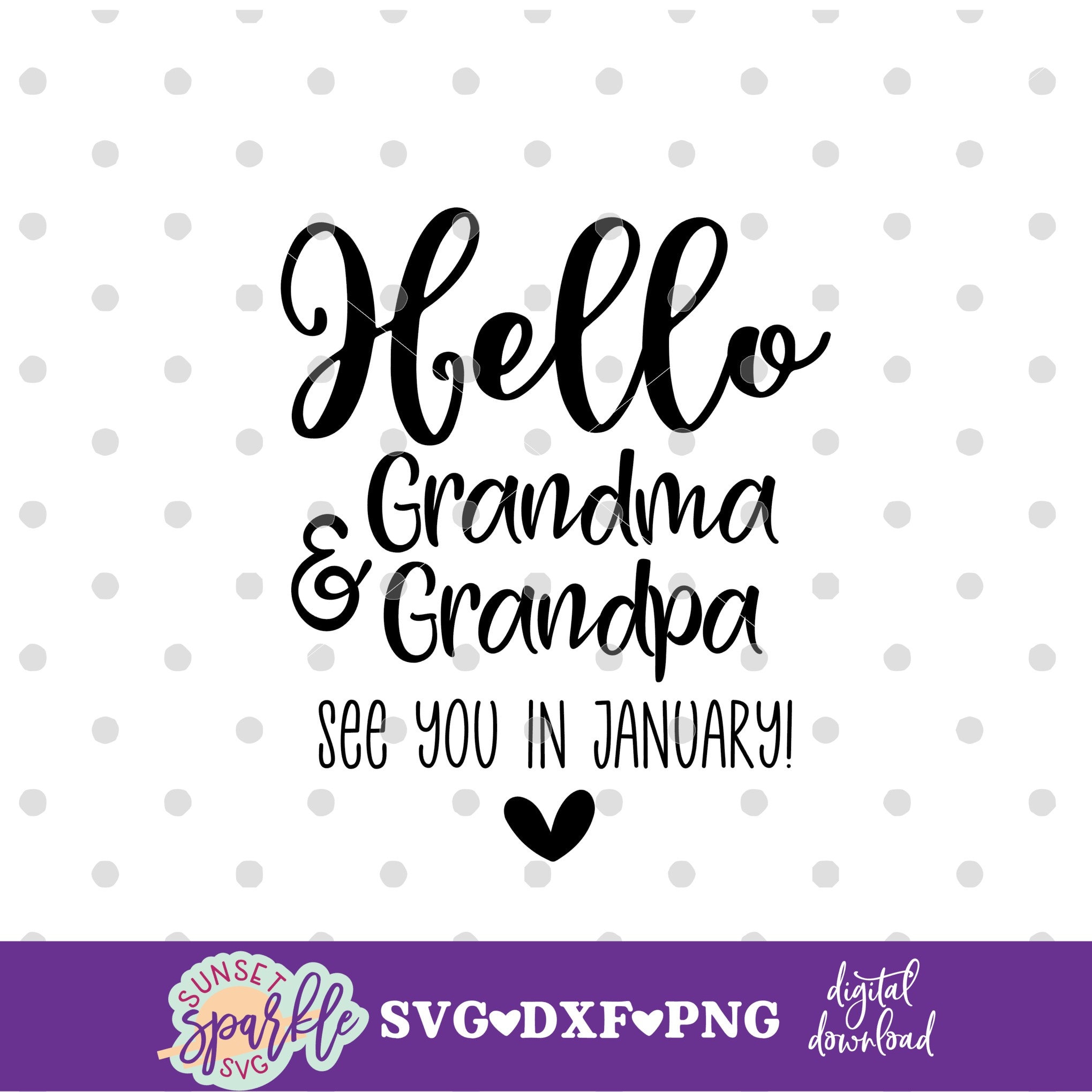 Hello Grandma and Grandpa Svg Baby Announcement Svg - Etsy