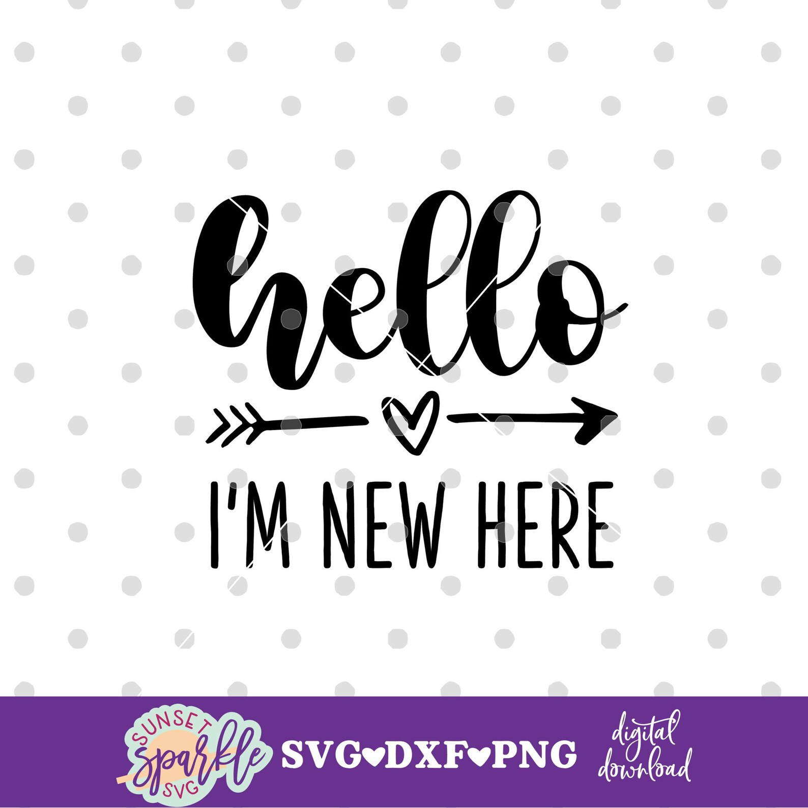 Newborn Svg hello I'm New Here Svg Baby Bodysuit Svg - Etsy