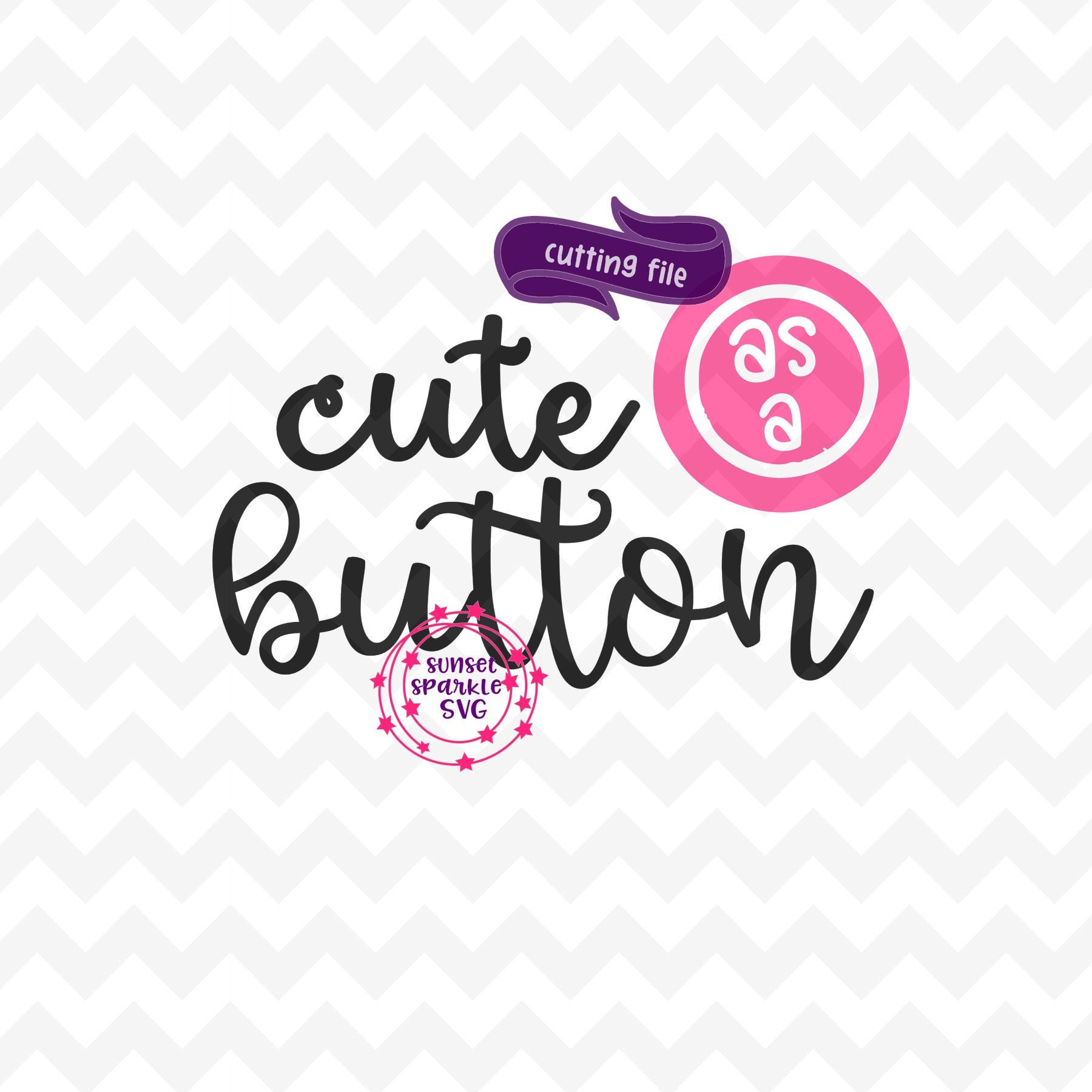 Cute as a Button Svg Dxf Png Instant Download for Cricut and - Etsy UK