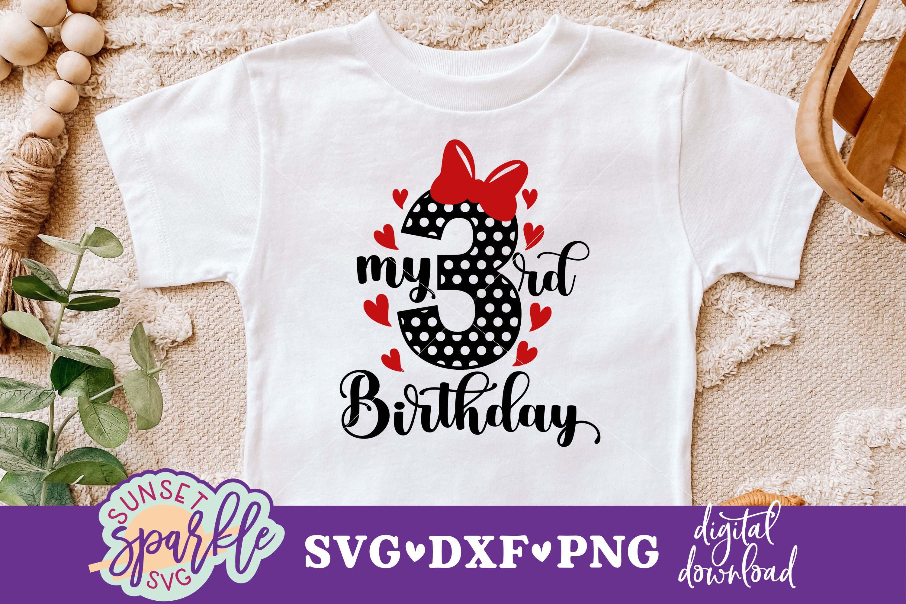 My 3rd Birthday Svg, Birthday Girl Svg, 3rd Birthday Svg, Dxf, Png File ...