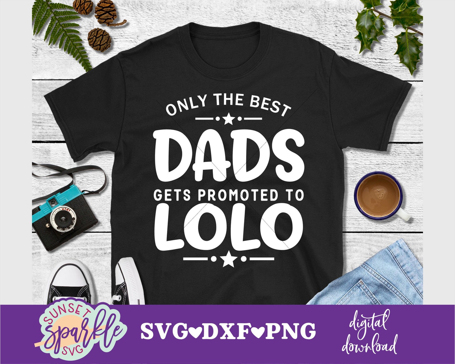 Lolo svg Sólo los mejores papás son promovidos a Lolo svg | Etsy