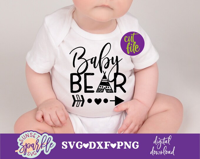 Baby Bear SVG Baby Bear Svg File Silhouette Baby Bear Svg Baby Cub Svg ...
