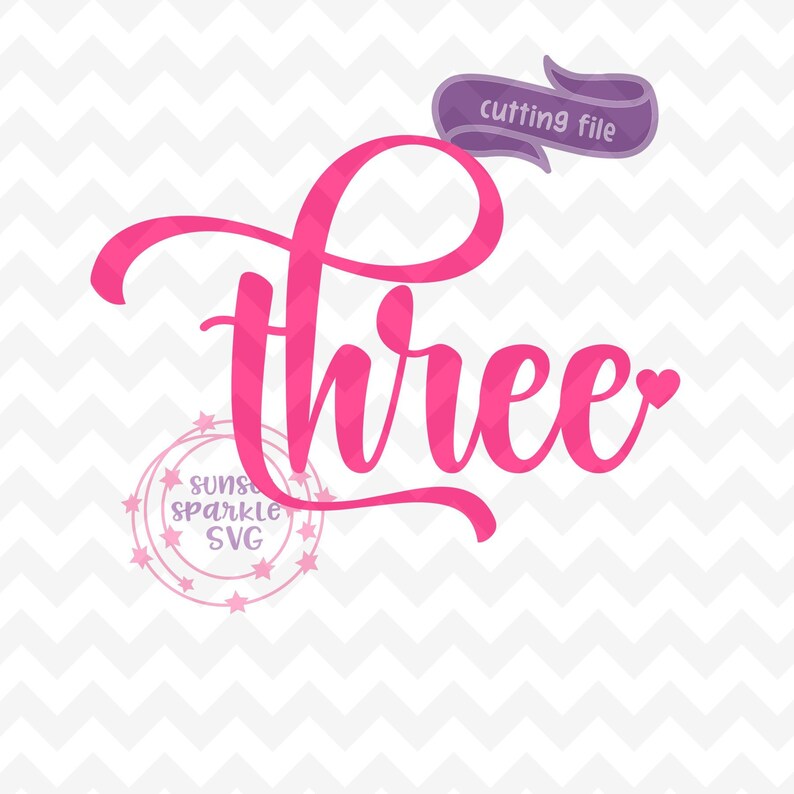 Three Svg Dxf Png 3rd Birthday Svg for Cricut and - Etsy