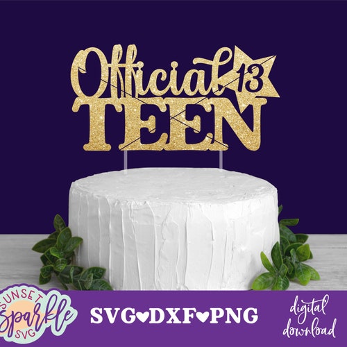 13th Birthday SVG File for Cricut 13 Official Teenager DIY - Etsy