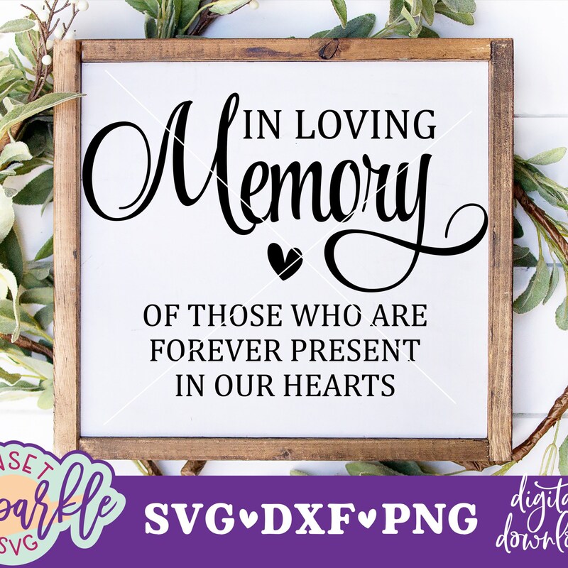 In Memory Svg - Etsy