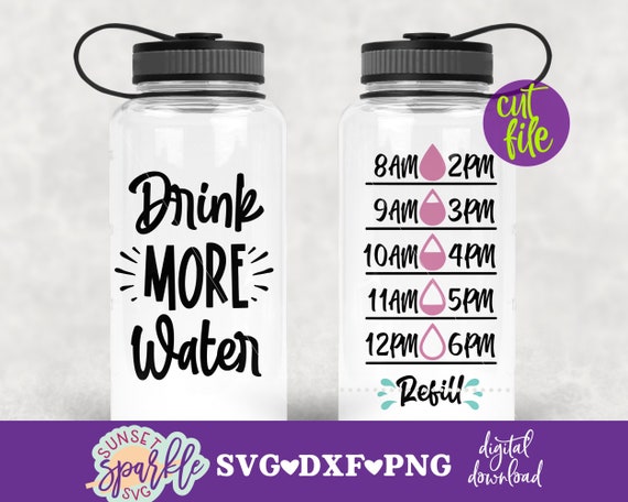 Drink More Water Svg Water Tracker Svg Dxf Png Instant - Etsy