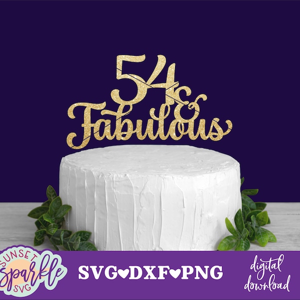 54 Birthday Svg - Etsy