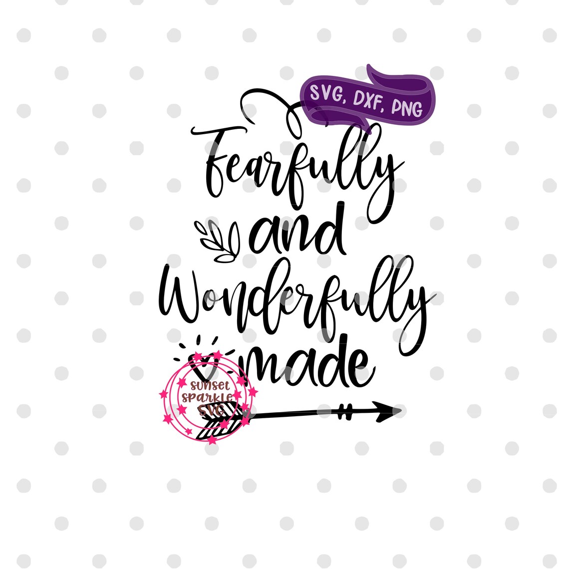 Home Decor Svg Fearfully and Wonderfully Made Svg Bible | Etsy