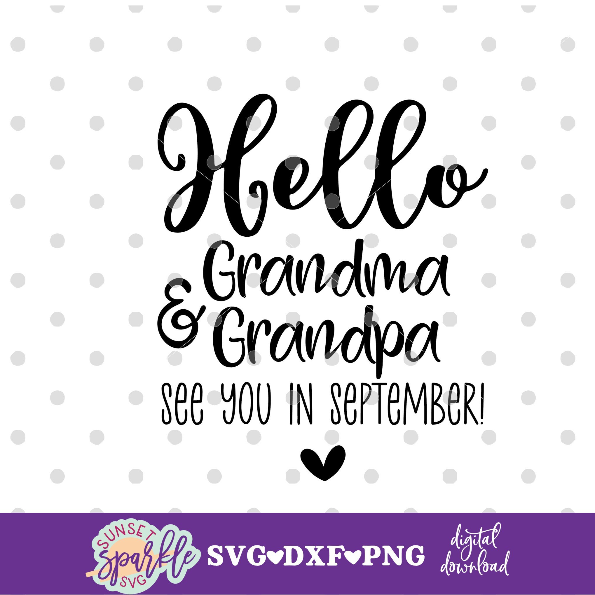Hello Grandma and Grandpa Svg Baby Announcement Svg - Etsy