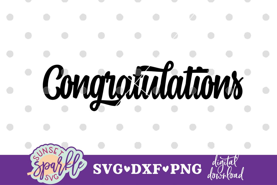 Congratulations Svg Cake Topper Svg File Cake Topper Svg - Etsy Canada