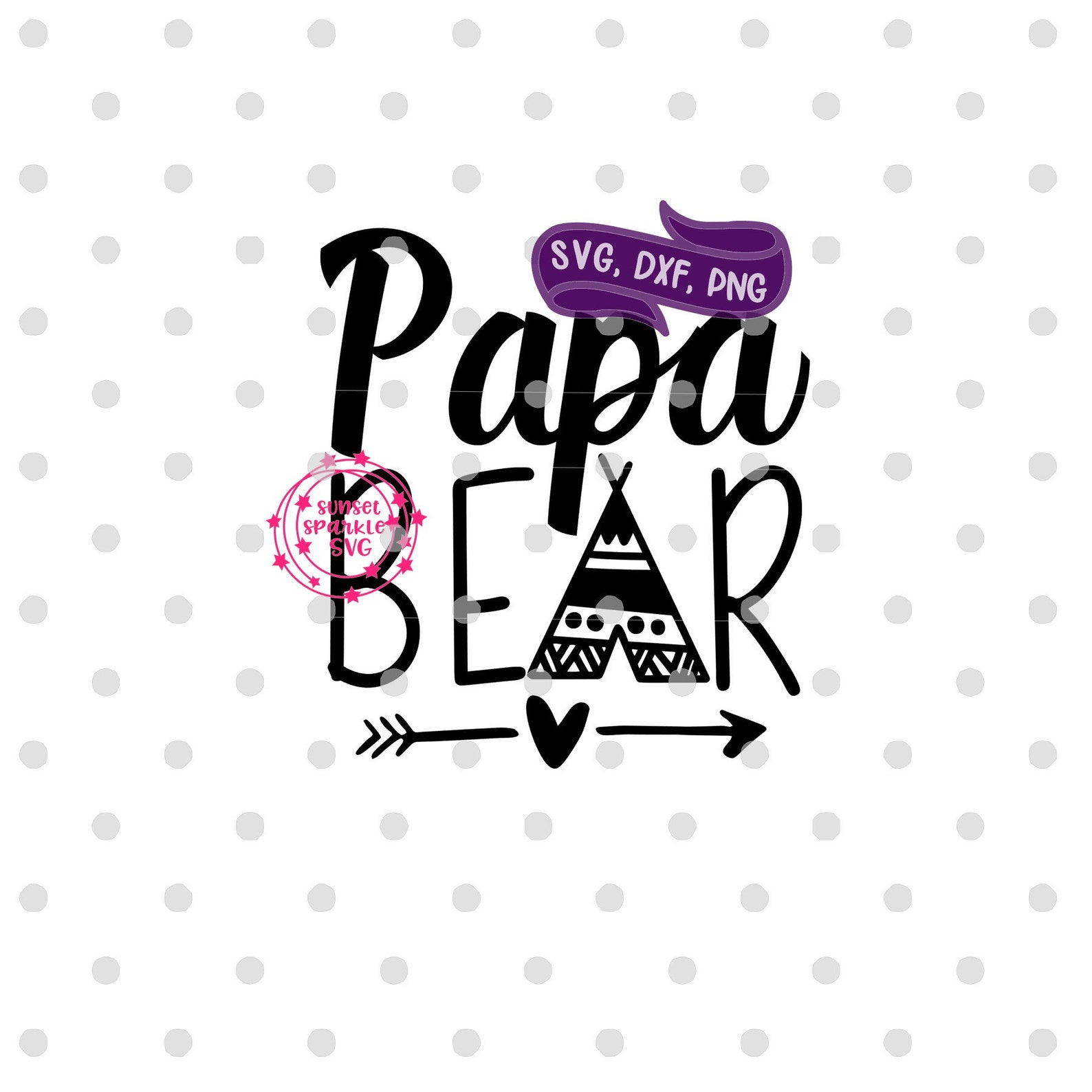 Papa Bear Svg Papa Svg Dxf Png Instant Download Bear - Etsy