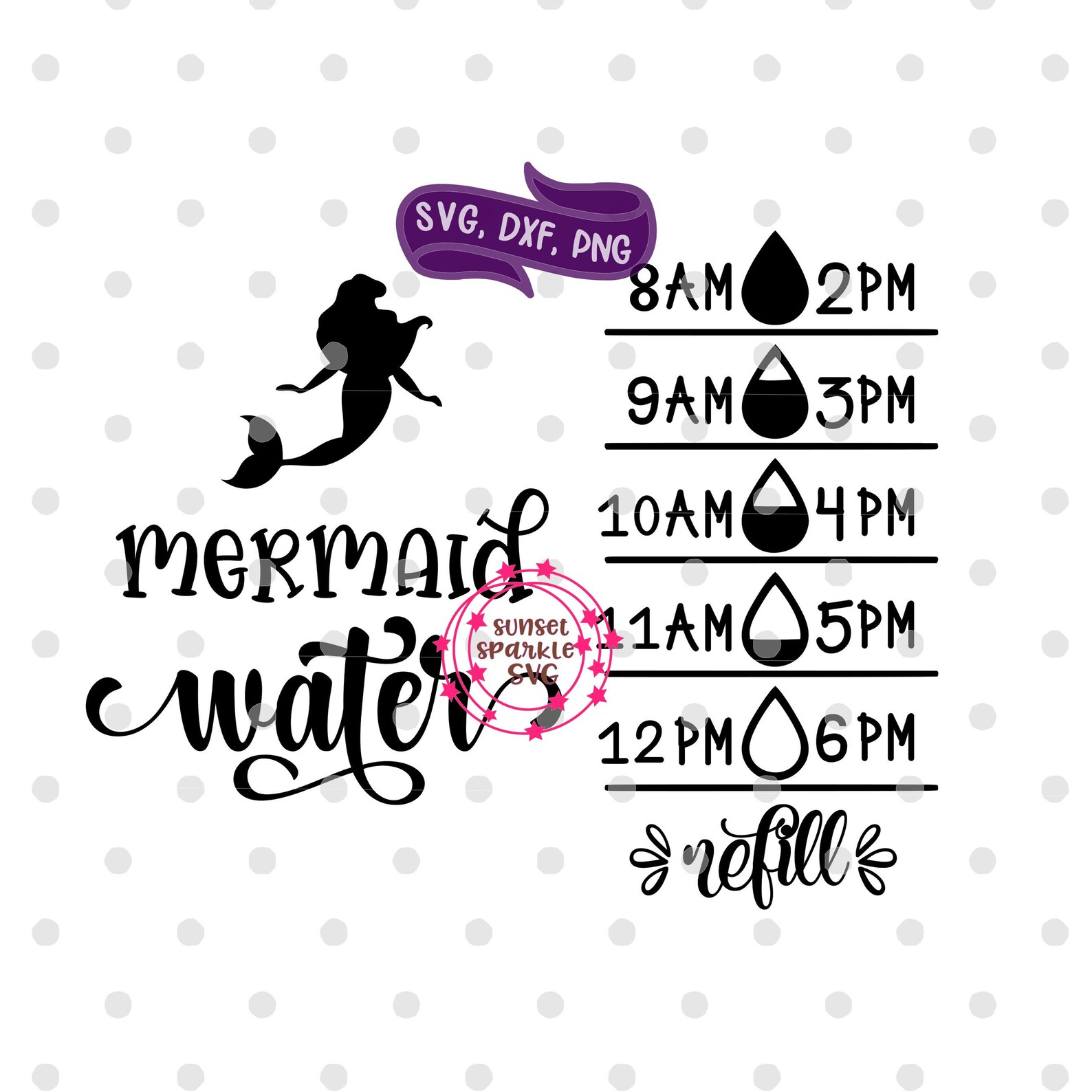 Water Tracker Svg Mermaid Svg Mermaid Water Svg Mermaid - Etsy Canada