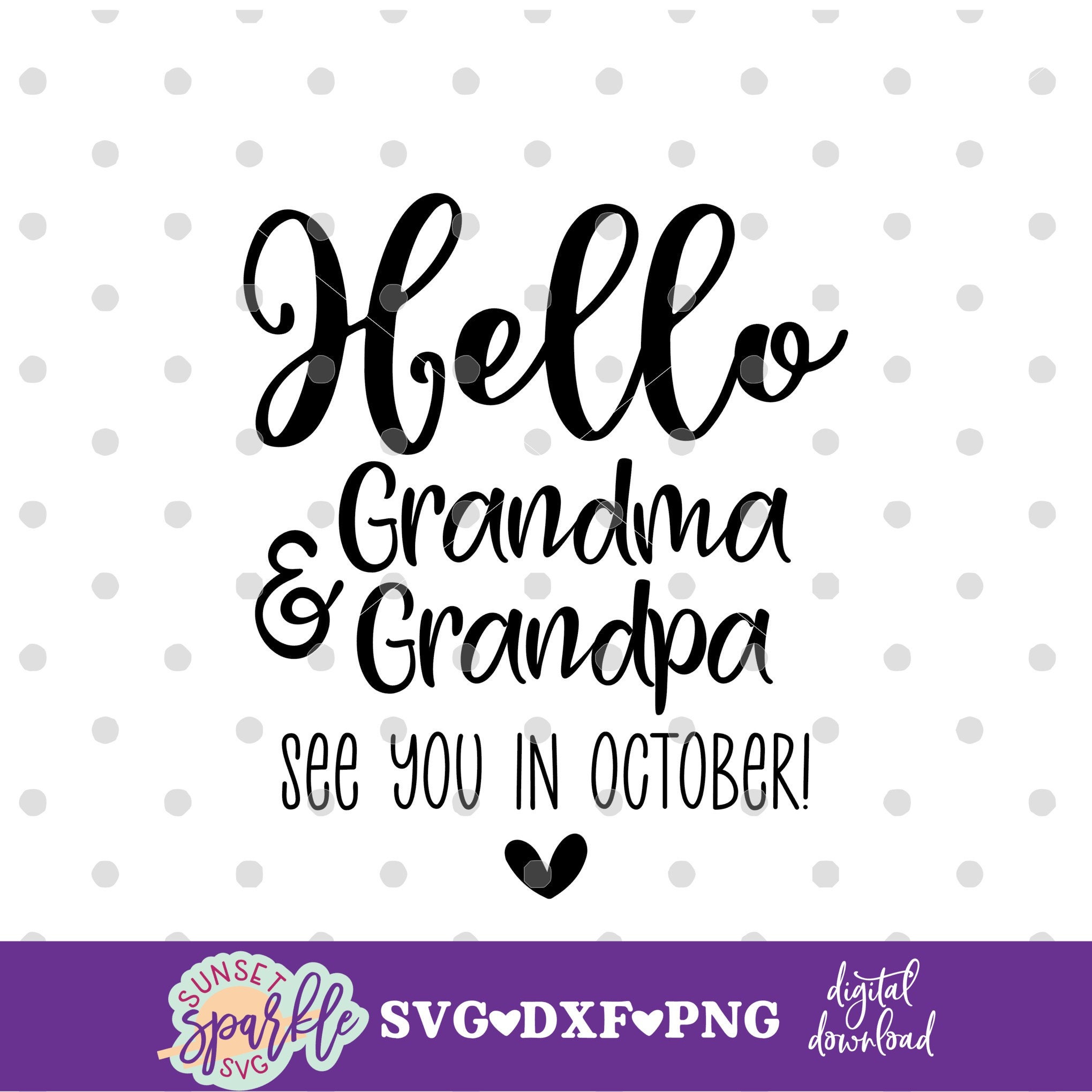 Hello Grandma and Grandpa Svg Baby Announcement Svg - Etsy