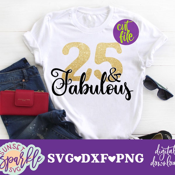 25th Birthday Svg - Etsy