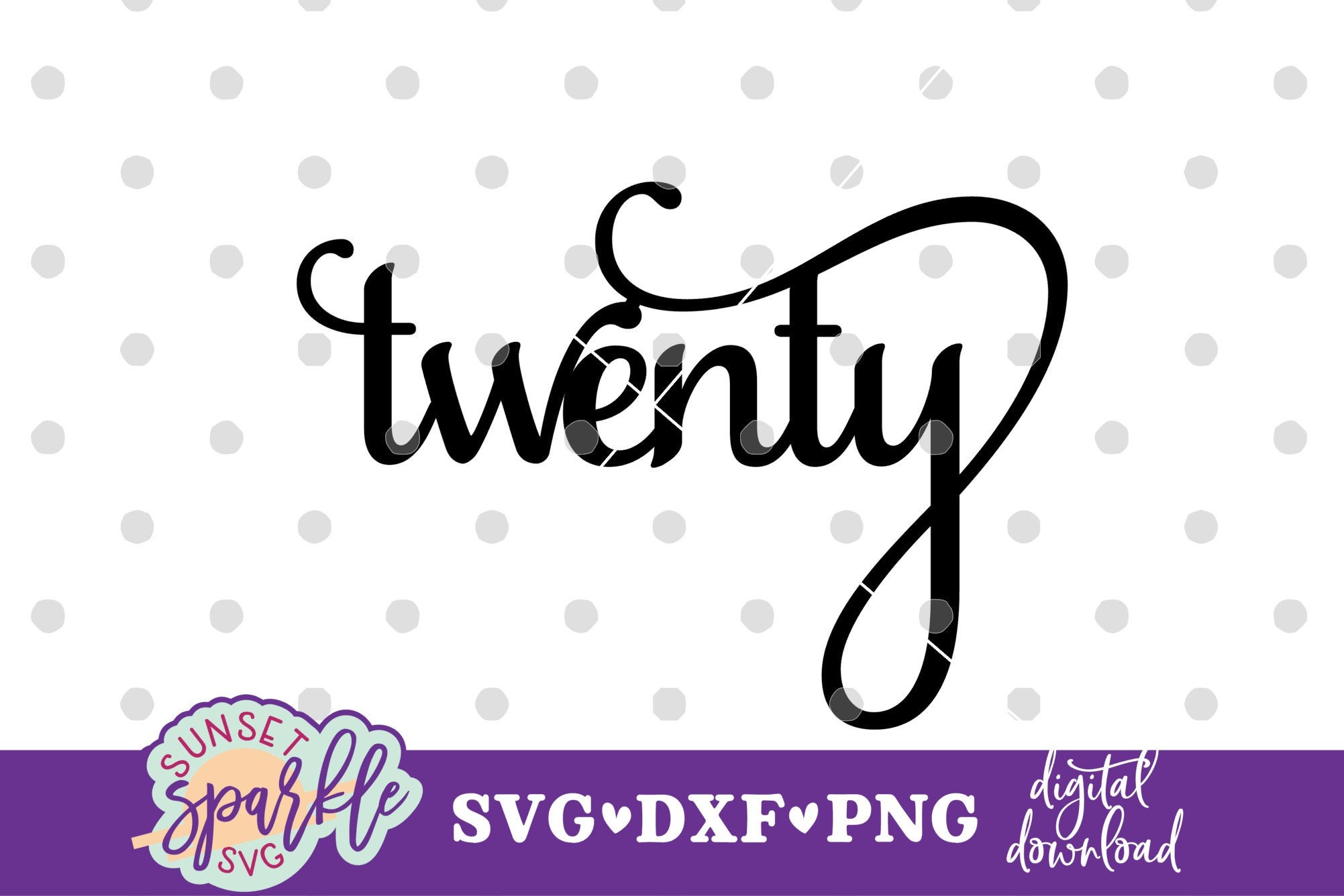 Twenty Svg File Cake Topper Cut File for Cricut and - Etsy