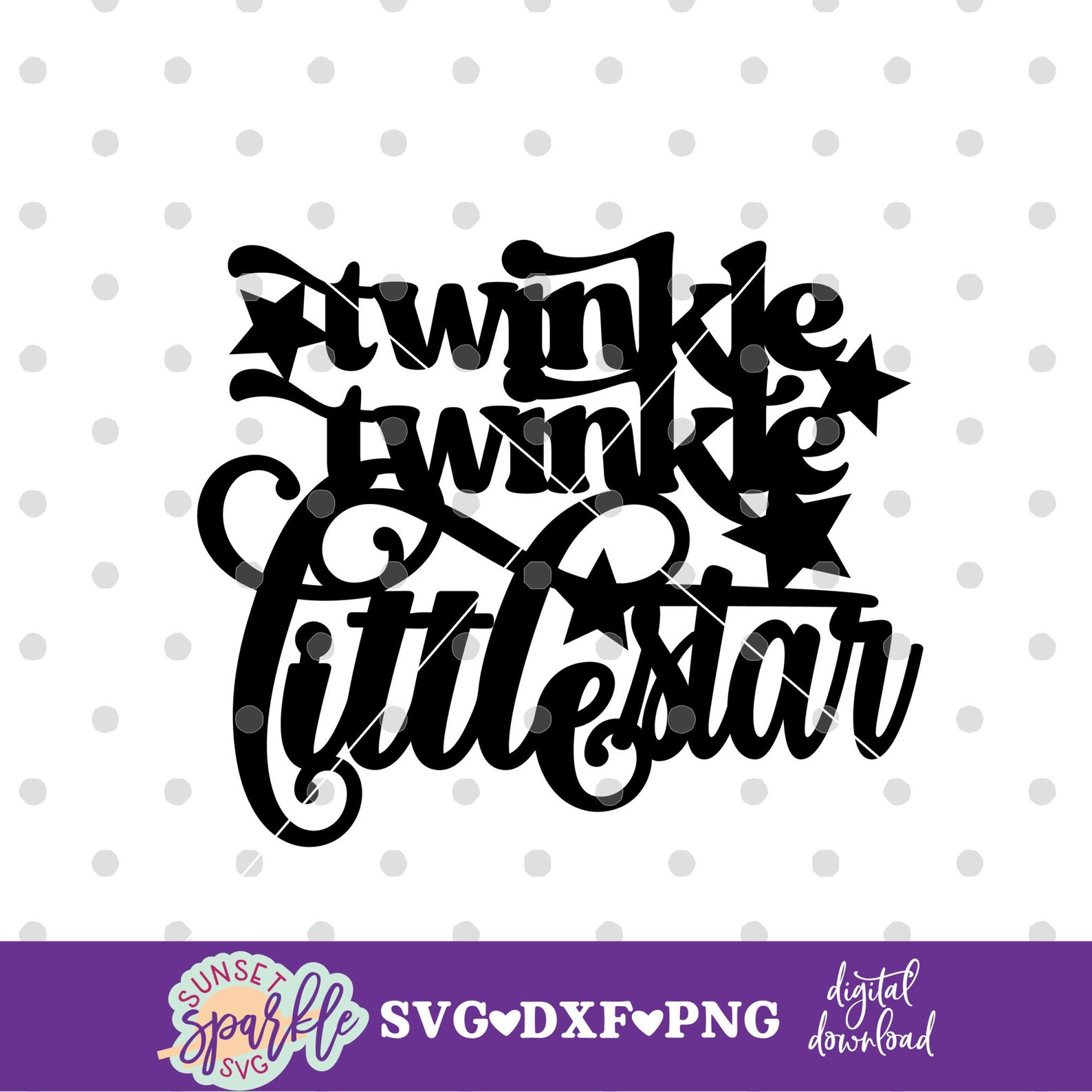Cake Topper Svg Twinkle Twinkle Little Star Svg Baby Svg | Etsy