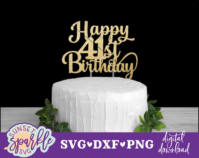 Forty Onederful Cake Topper, Forty Onederful Cake Topper, 41st Birthday ...