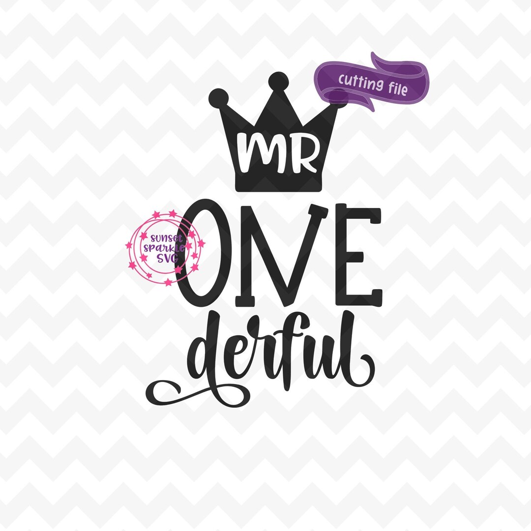 One Derful Svg, First Birthday Svg, Dxf, Png, Instant Download for ...
