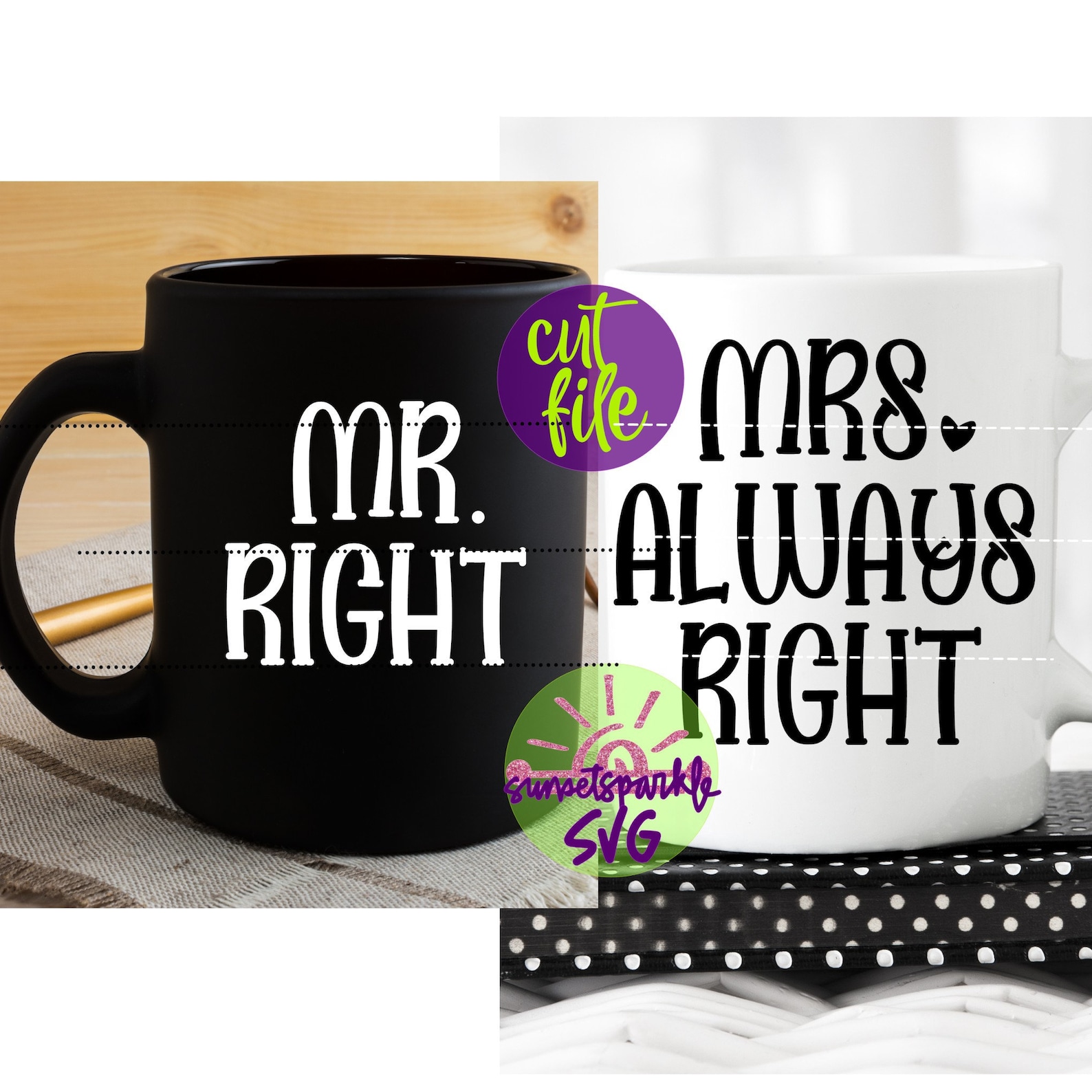 MR Right MRS Always Right Svg Mr Mrs Svg Dxf Png - Etsy