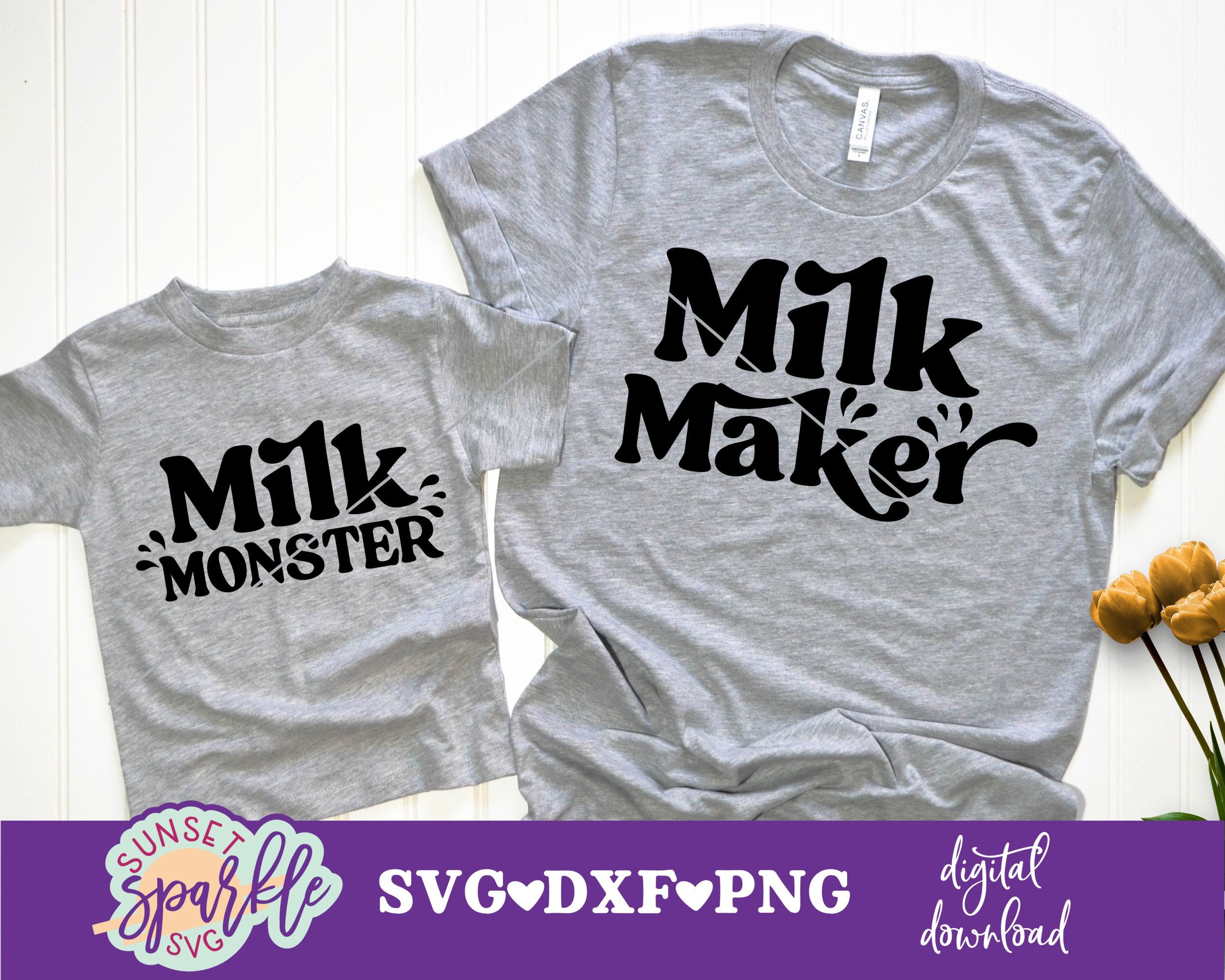 Milk Maker Milk Monster Svg, Mom and Me Svg, Mother and Baby Svg File ...