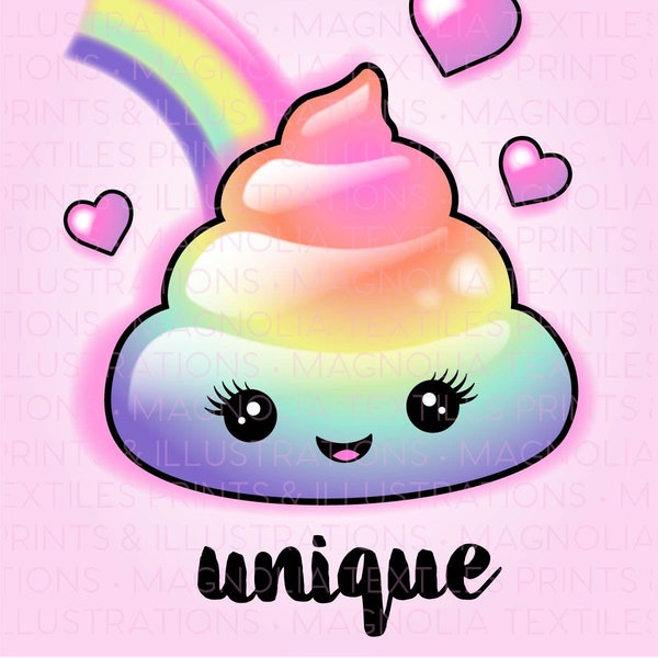 Rainbow Poop Emoji - Etsy