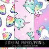 Printable Digital Artwork Download,jpeg,png,kawaii Rainbow Sticker Icon ...