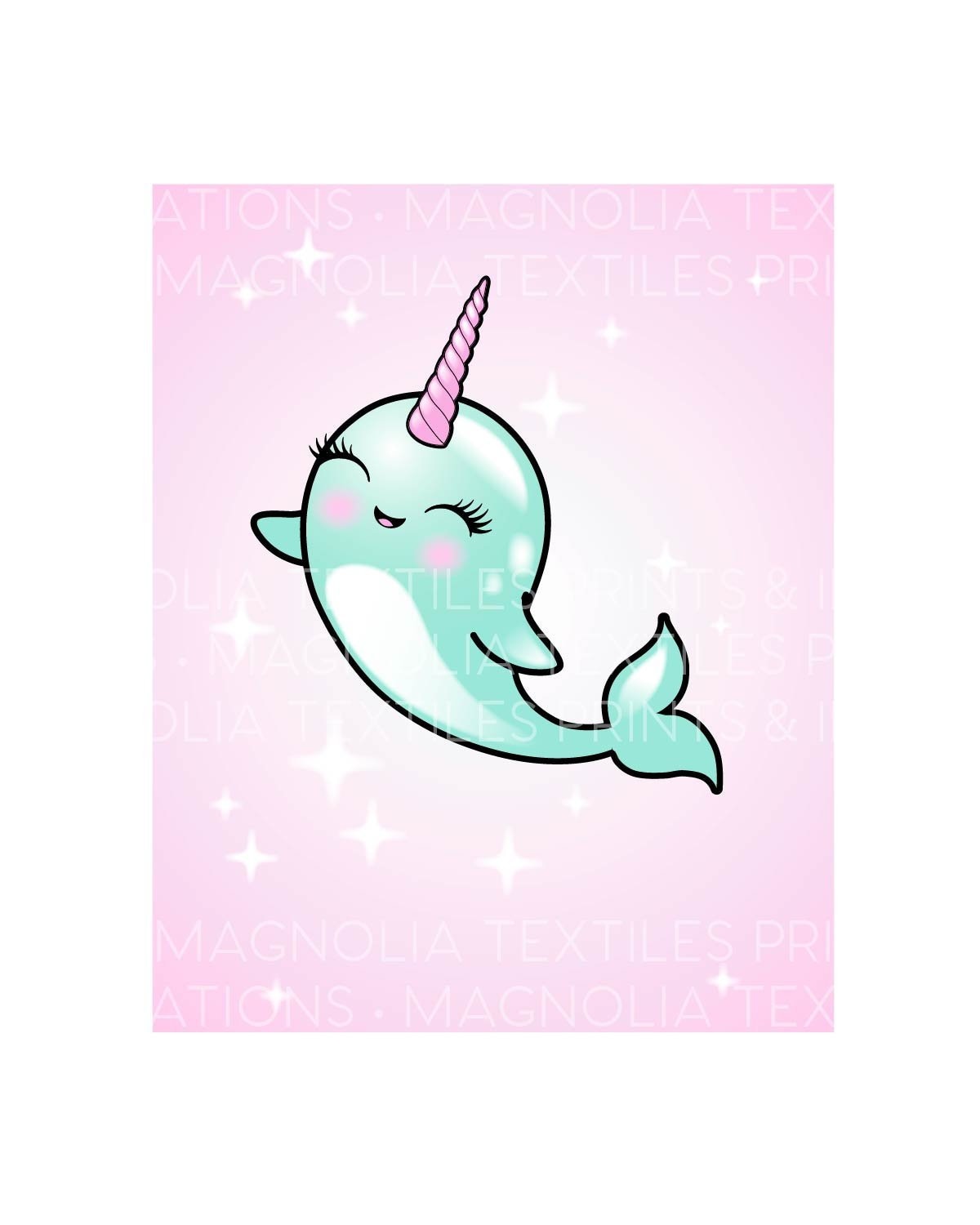 Cute Narwhal Illustration, Printable Narwhal Artwork Download, Girls ...