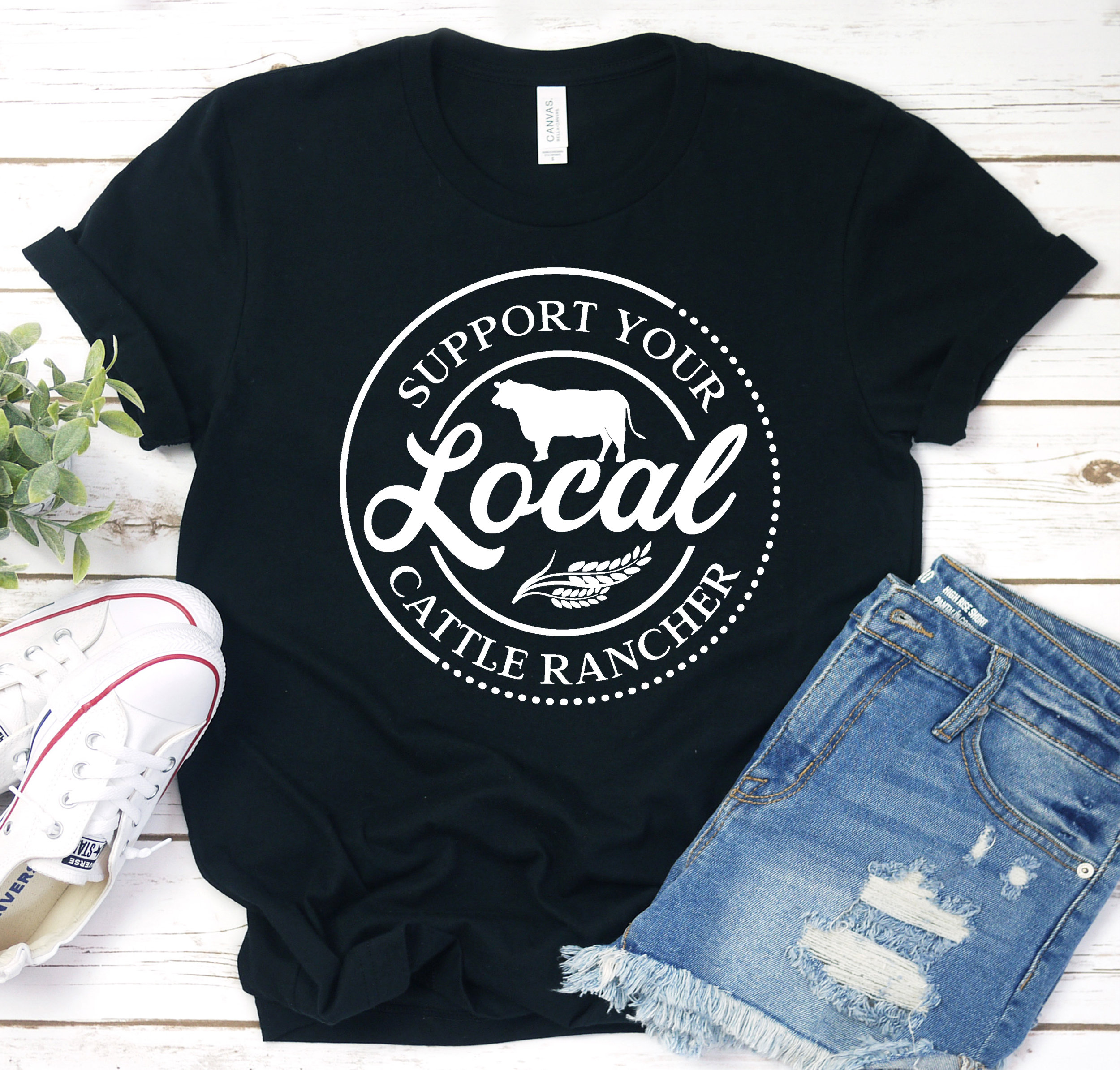 Support Your Local Cattle Rancher Shirt Rancher Shirt Farm - Etsy.de
