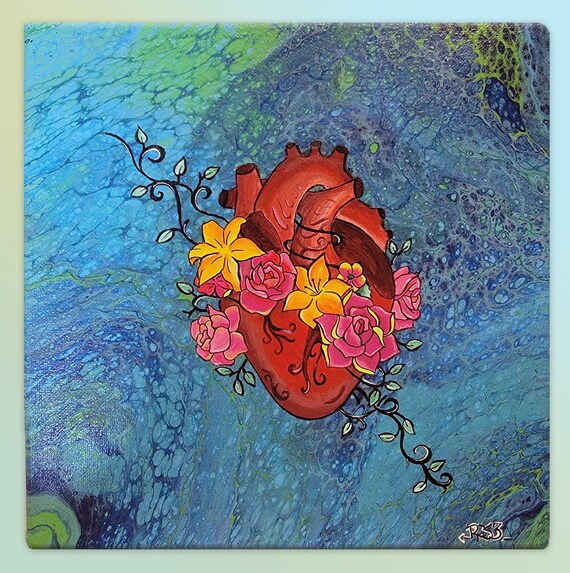 Abstract Human Heart Painting
