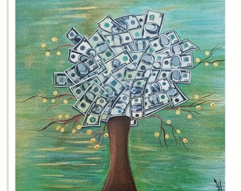 Money Tree Wall Art - Etsy