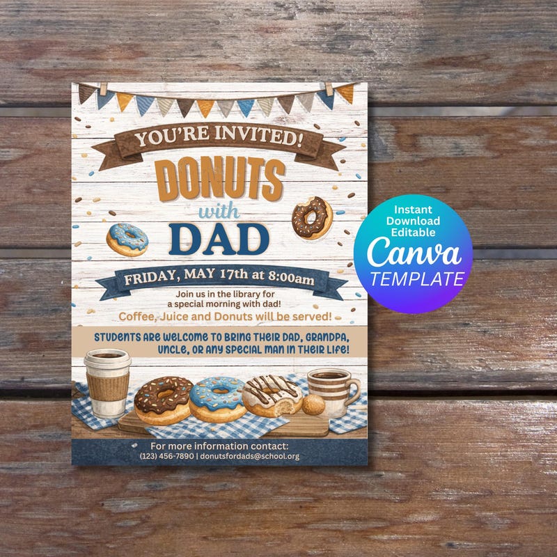 Donuts With Dads Activity - Etsy