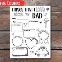 Printable All About My Dad Interview. Dada, Daddy, Papa & Grandpa ...