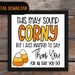 Printable Appreciation Tag - "this May Sound Corny, but Thank You!" - Etsy