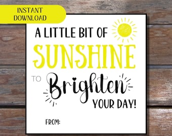 PRINTABLE A Little Something to BRIGHTEN Your Day Tag Instant Download ...