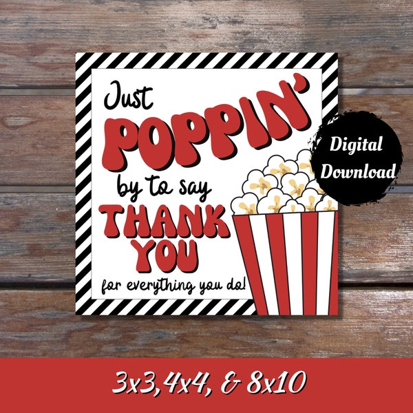 Teacher Appreciation Popcorn - Etsy