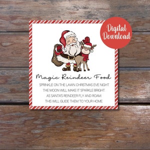 Printable Magic Reindeer Food Tags – Christmas Eve Fun! - Etsy